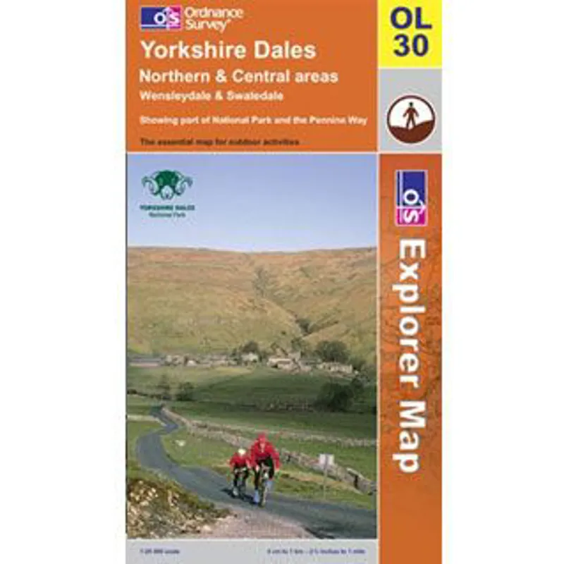 OS Maps Explorer Map OL30 Yorkshire Dales Northern and Central