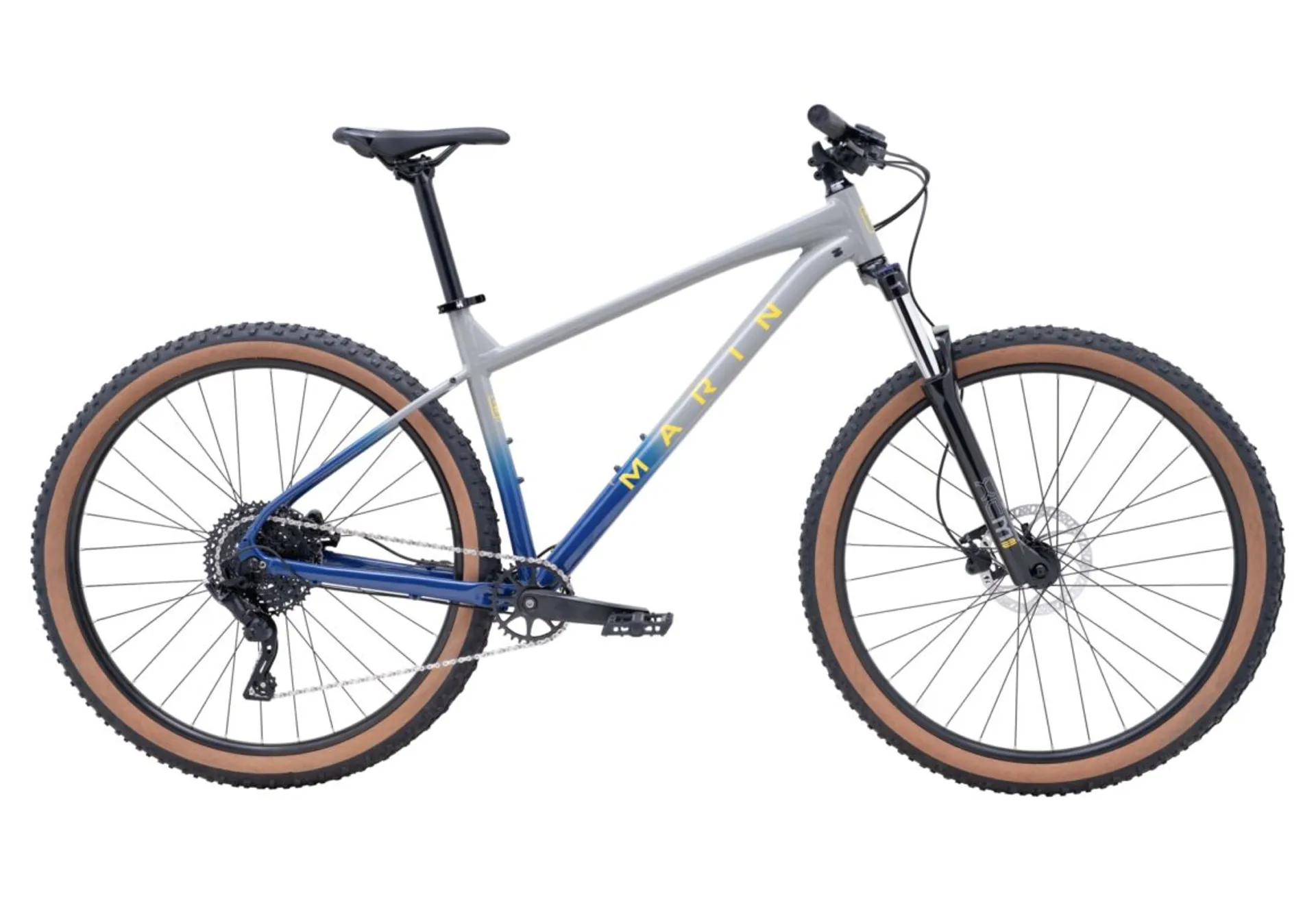 Marin Bobcat Trail 3 Hardtail Mountain Bike - Gloss Grey/ Blue